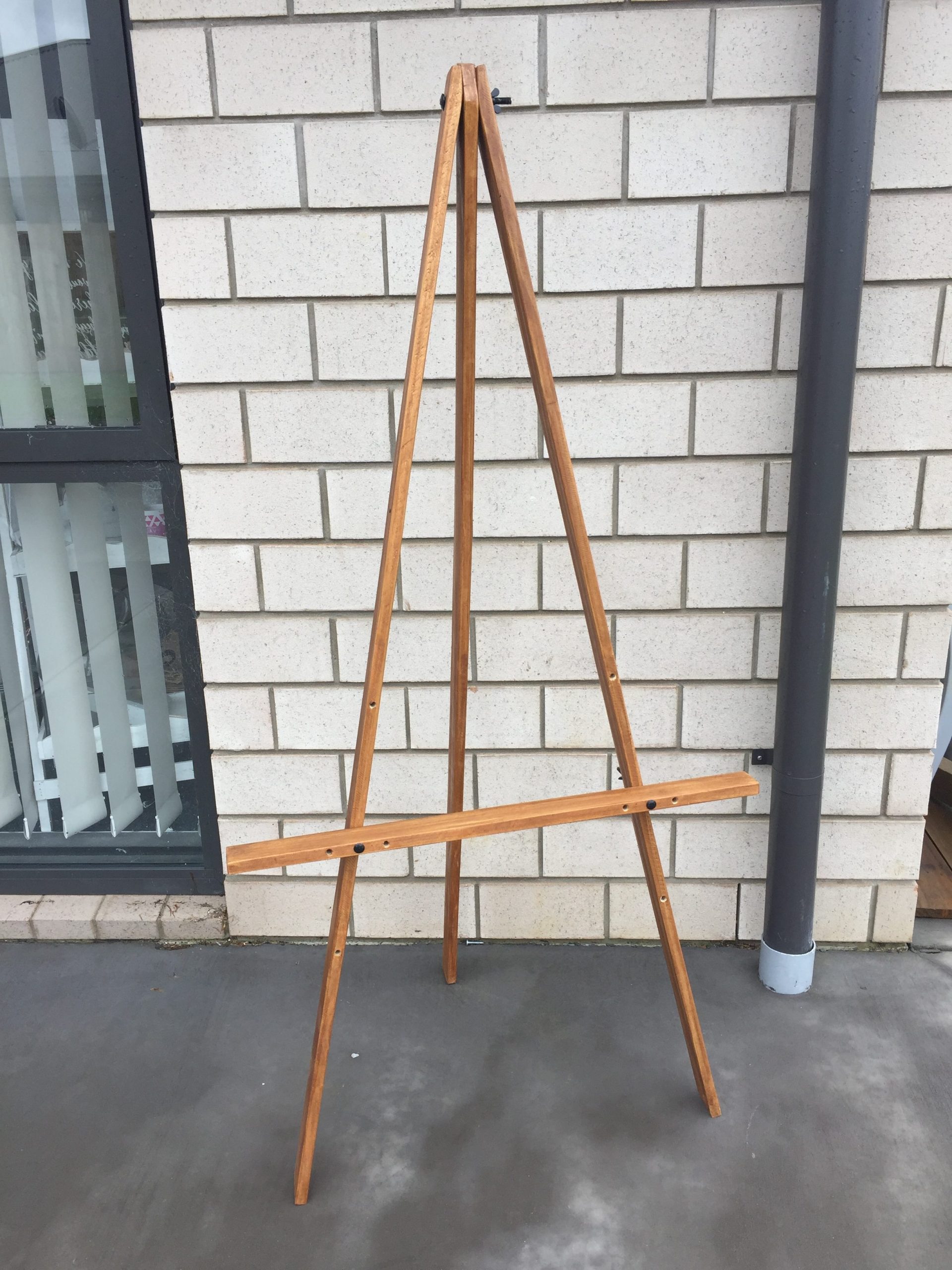 Natural Brown Wooden Easel - 1.4mH - The Pretty Prop Shop - Auckland ...