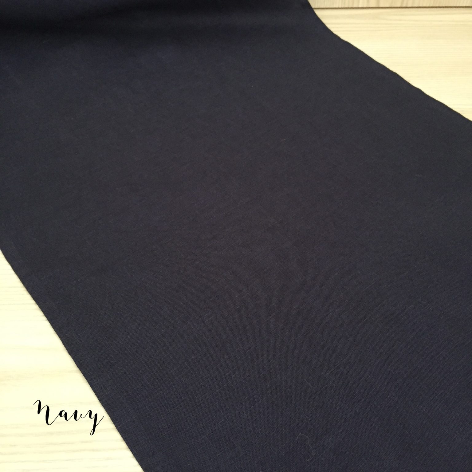 Stonewash Linen Table Runner - Navy - The Pretty Prop Shop - Auckland ...