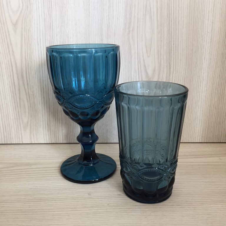 Paris Wine Goblet - Blue - The Pretty Prop Shop - Auckland Wedding and ...