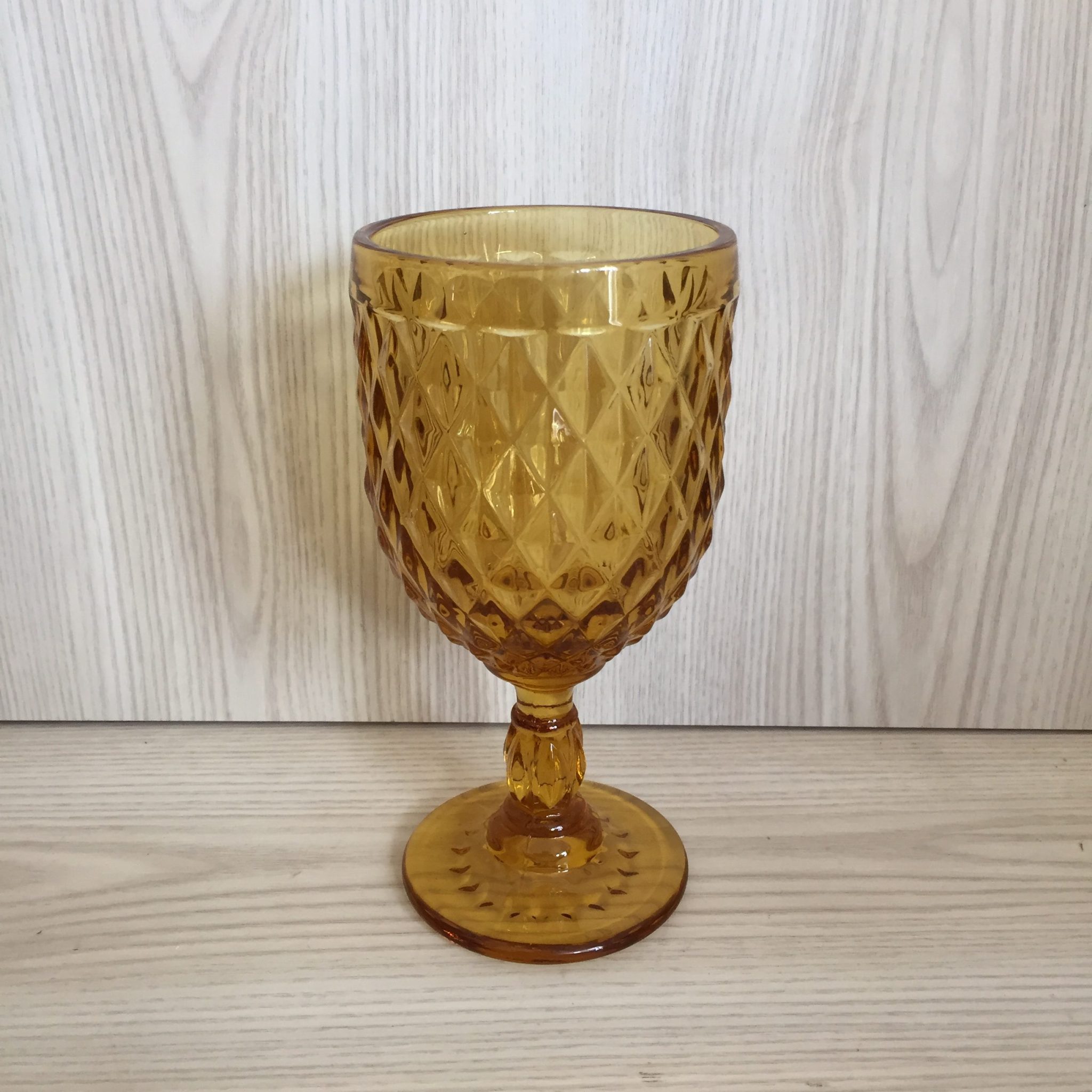 Quilted Wine Goblet - Amber - Wedding & Event Hire Auckland | Wedding ...