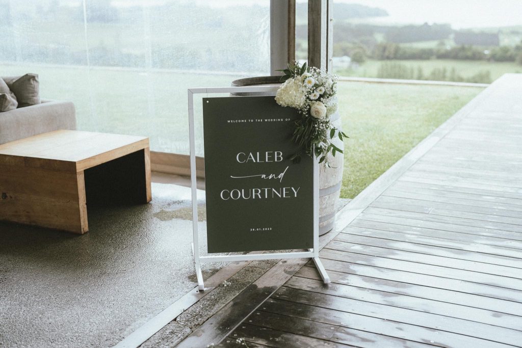 White Signage Stand - Small - The Pretty Prop Shop - Auckland Wedding ...