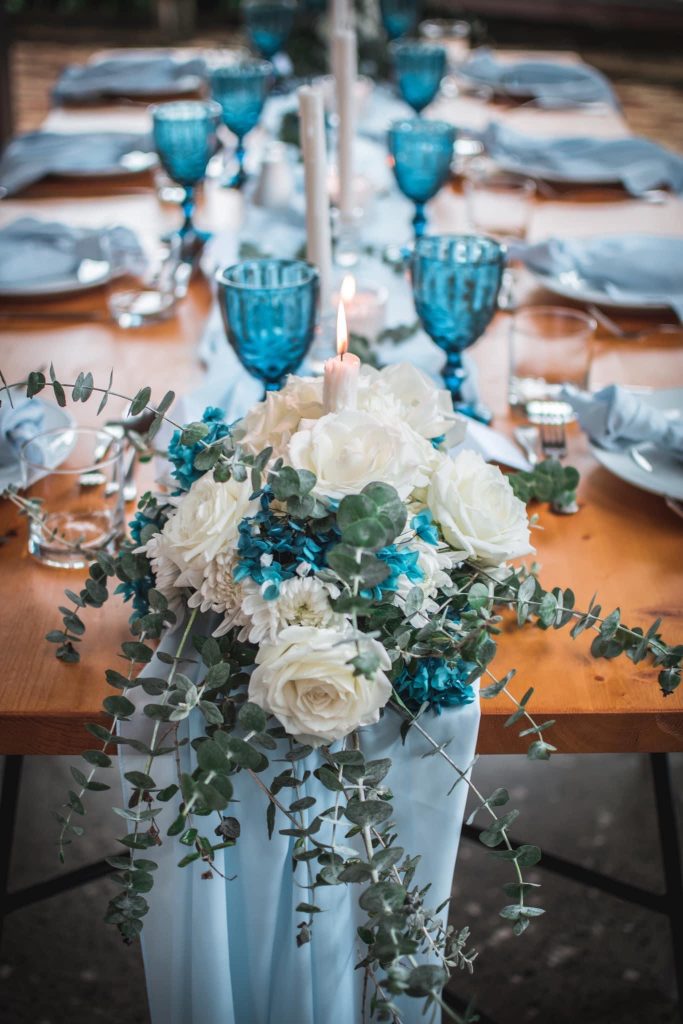 Paris Wine Goblet - Blue - The Pretty Prop Shop - Auckland Wedding and ...
