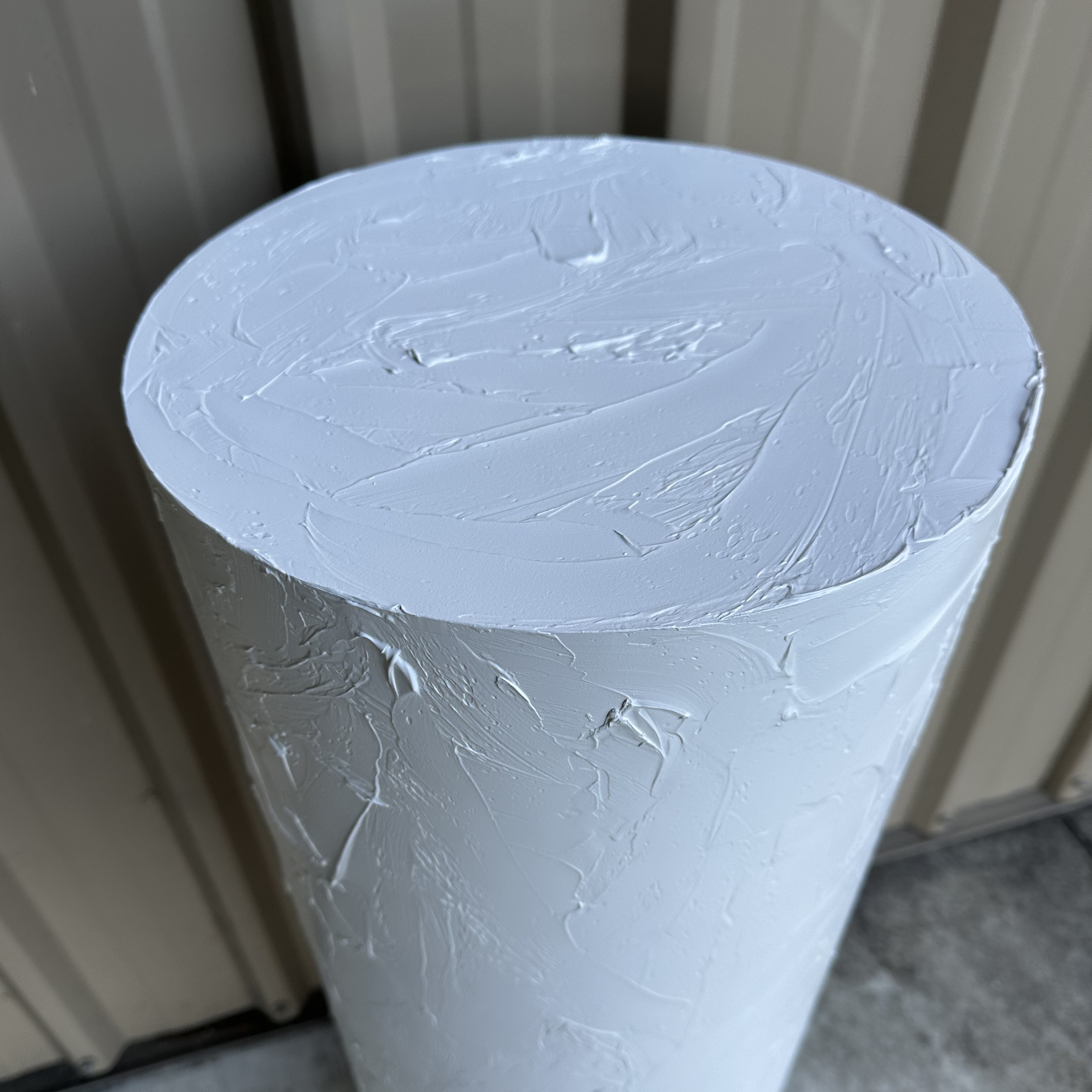 Textured Round Plinth - White - The Pretty Prop Shop - Auckland Wedding ...