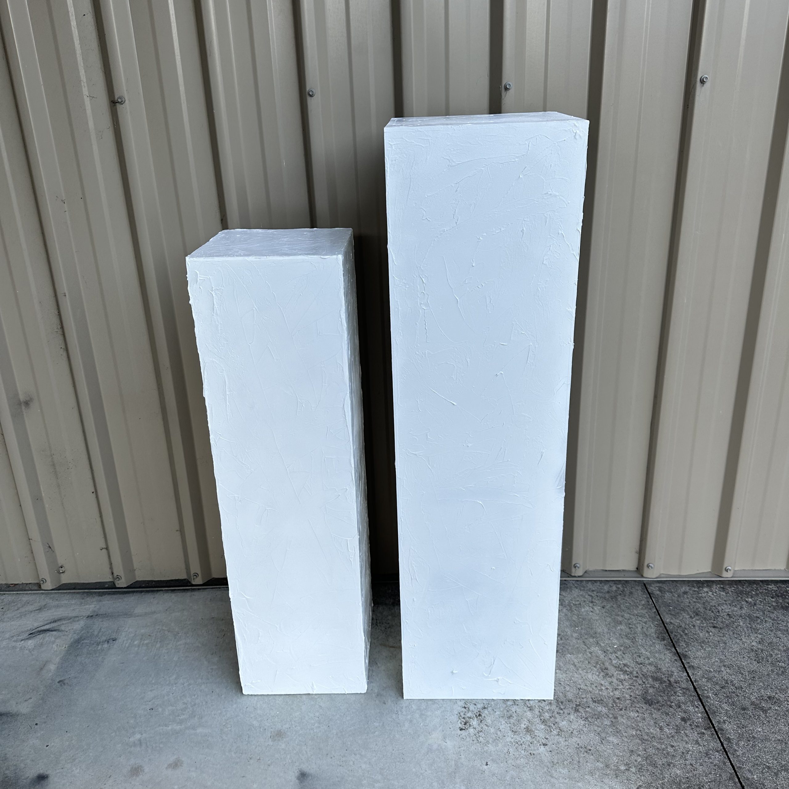 Textured Square Plinth - White - two sizes - The Pretty Prop Shop ...