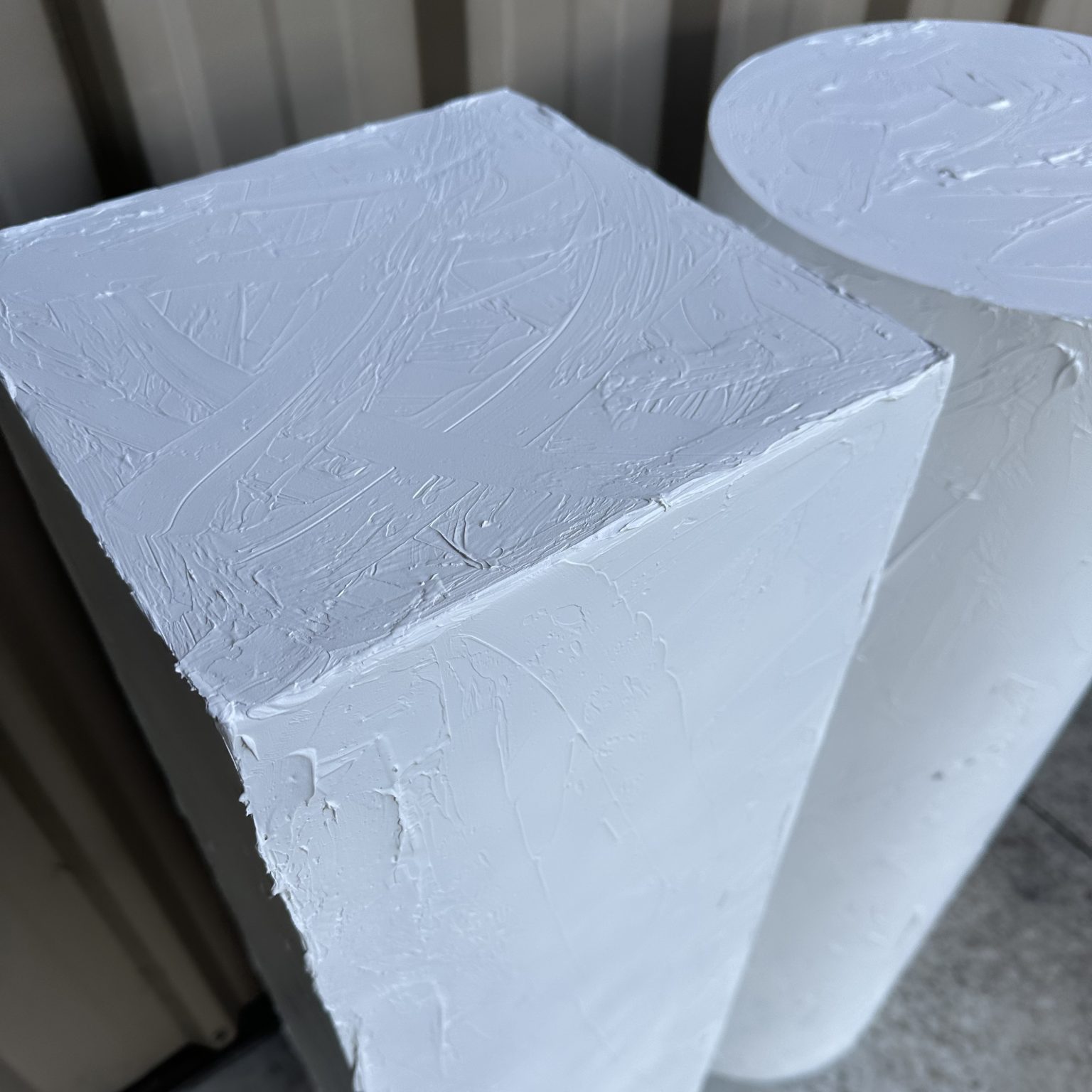 Textured Square Plinth - White - two sizes - The Pretty Prop Shop ...