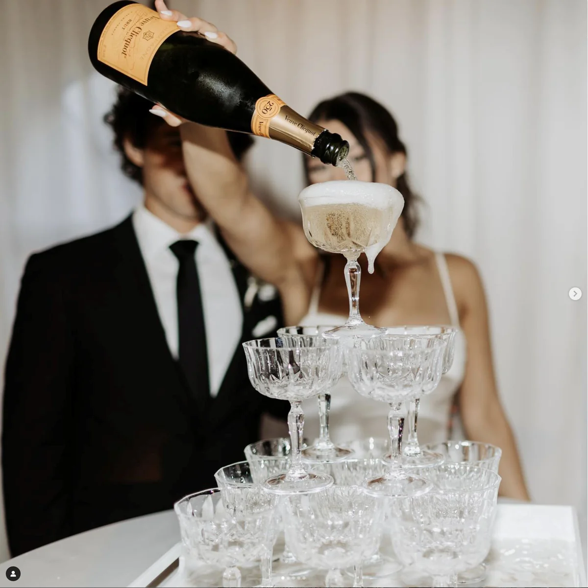 Opera Coupe Champagne Tower & Tray Set - 4 Tier 30pc - The Pretty Prop ...