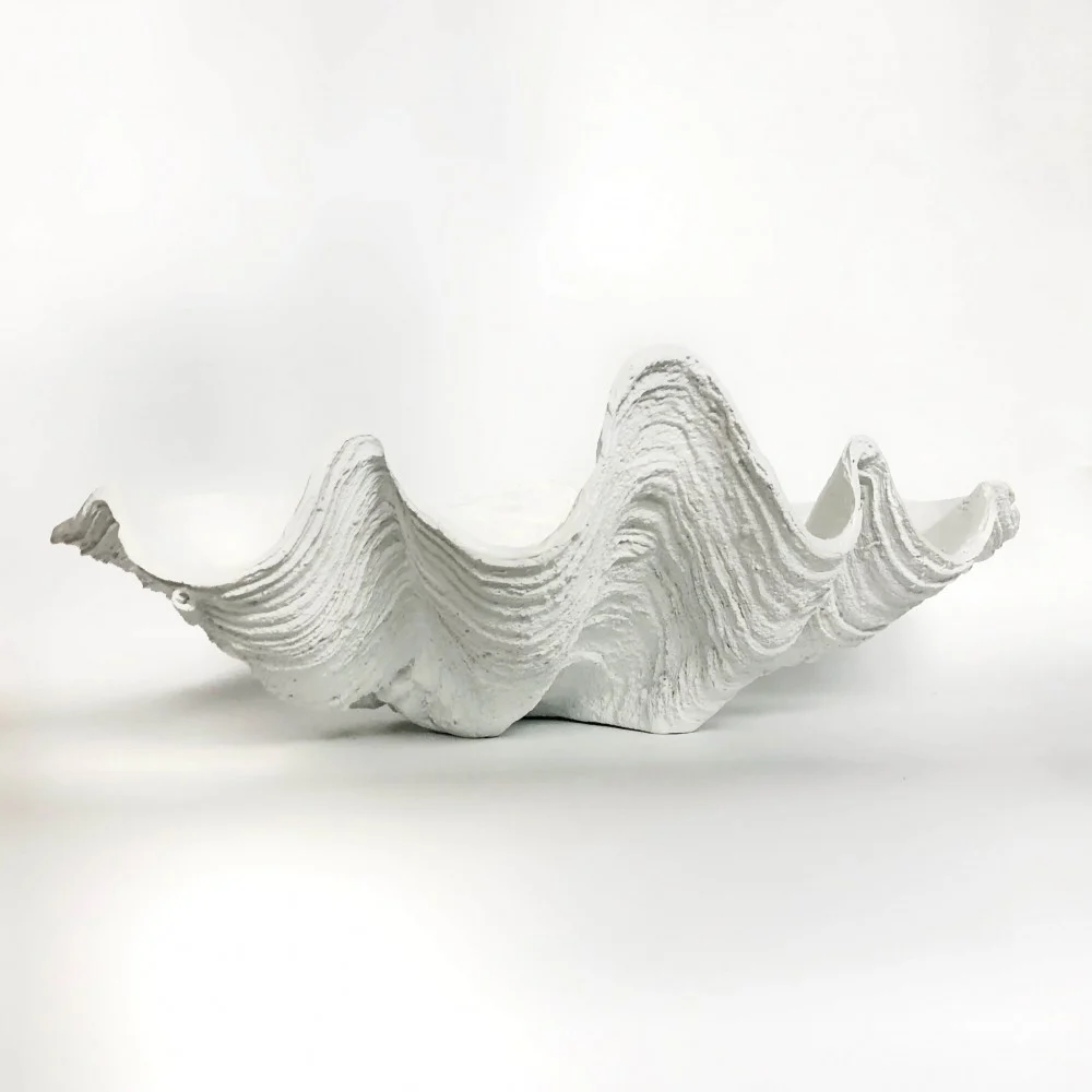 White Resin Clam Shell - Large - The Pretty Prop Shop - Auckland ...