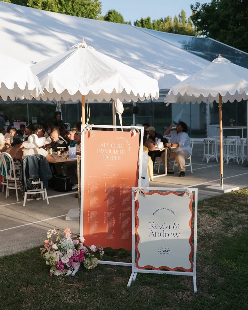 White Signage Stand - Small - Wedding & Event Hire Auckland | Wedding ...