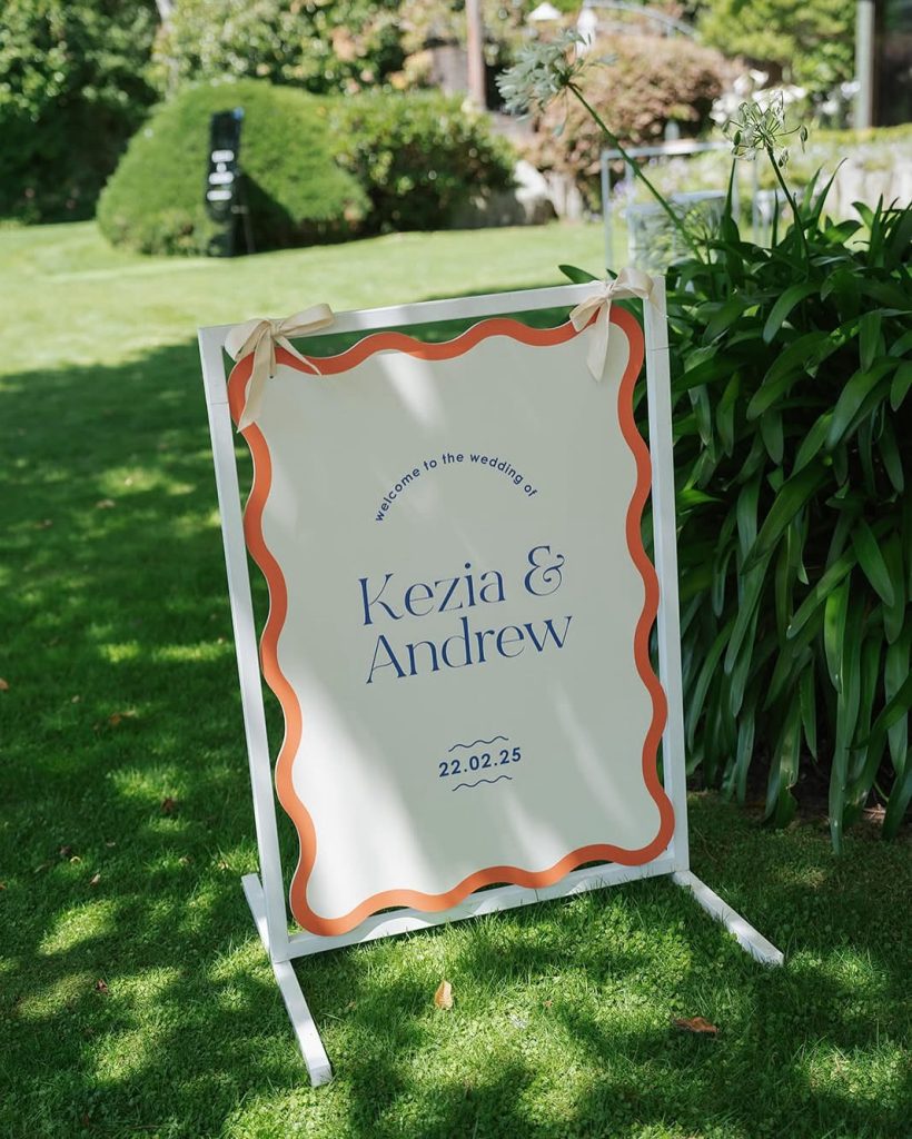 White Signage Stand - Small - The Pretty Prop Shop - Auckland Wedding ...
