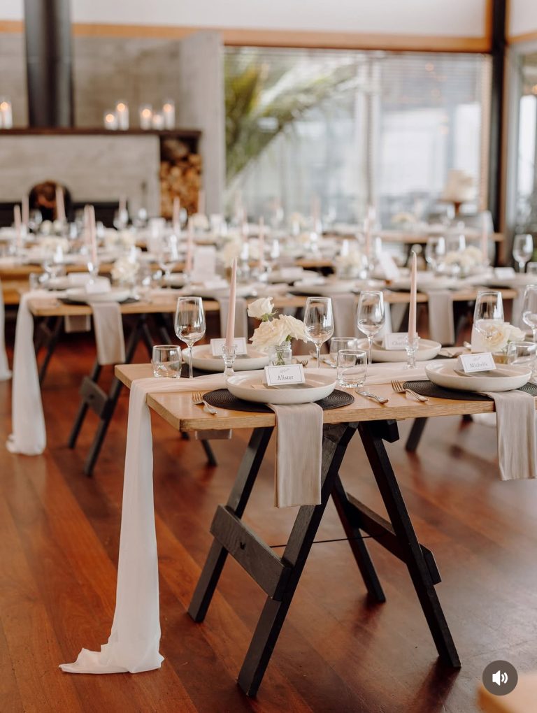 WHITE CHIFFON TABLE RUNNER - The Pretty Prop Shop - Auckland Wedding ...